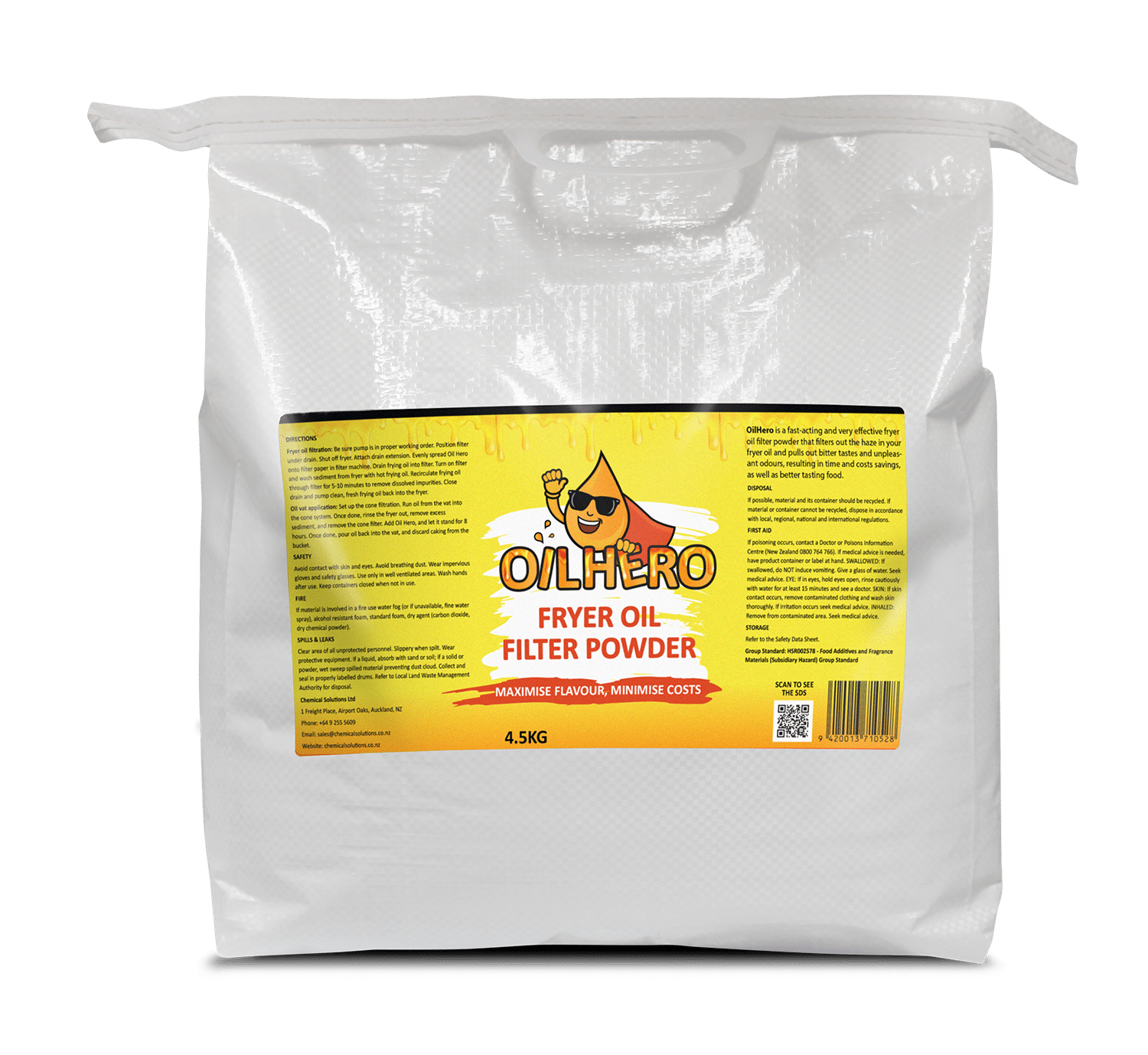 OIL HERO FRYER OIL FILTER POWDER 4.5KG – Commercial Cleaning Repairs