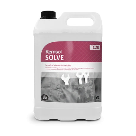 KEMSOL SOLVE LAUNDRY SOLVENT & EMULSIFER 5L – Commercial Cleaning Repairs